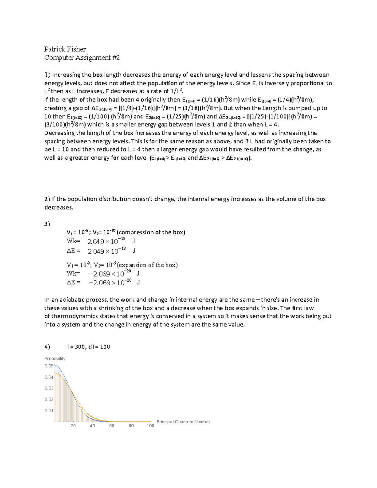 Pchem 2 Online HWK 2 - homework assignment - Patrick Fisher Computer ...