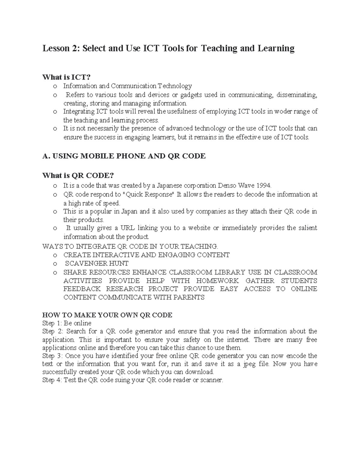 Lesson-2-TTL - Technology for teaching and learning module - Lesson 2 ...