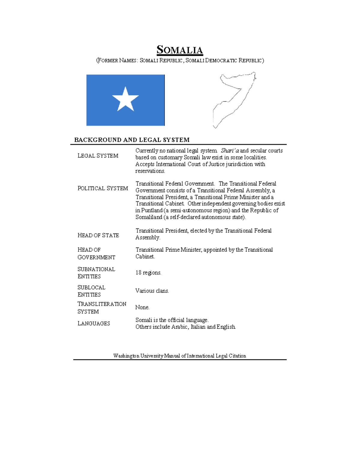 Somalia - Summary Construction Materials and Methods - (FORMER NAMES ...