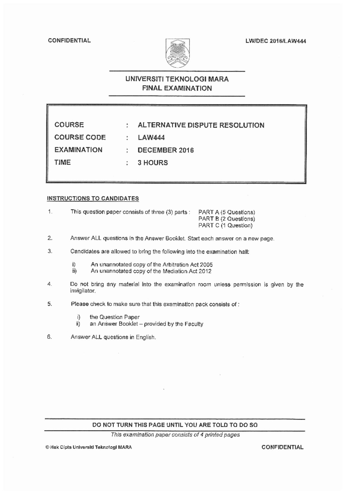 LAW444 - task - Law - Studocu