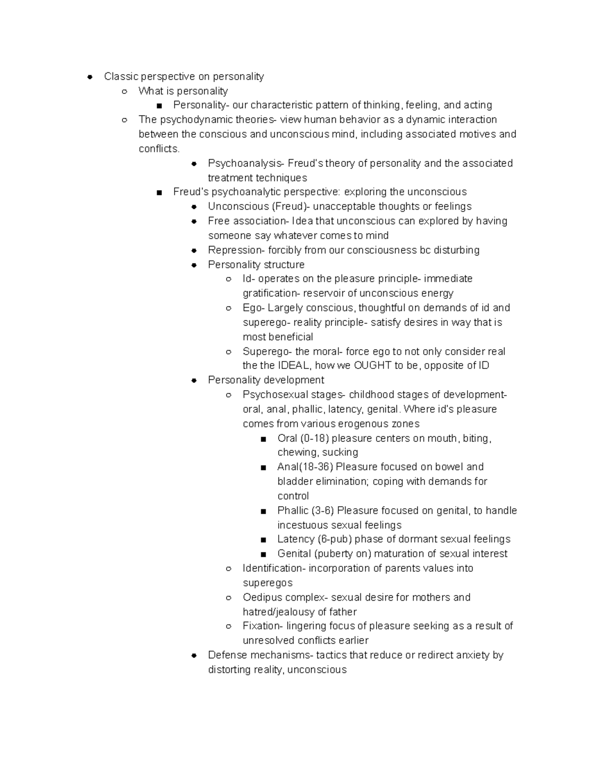 Chapter 13 Personality - Classic perspective on personality What is ...