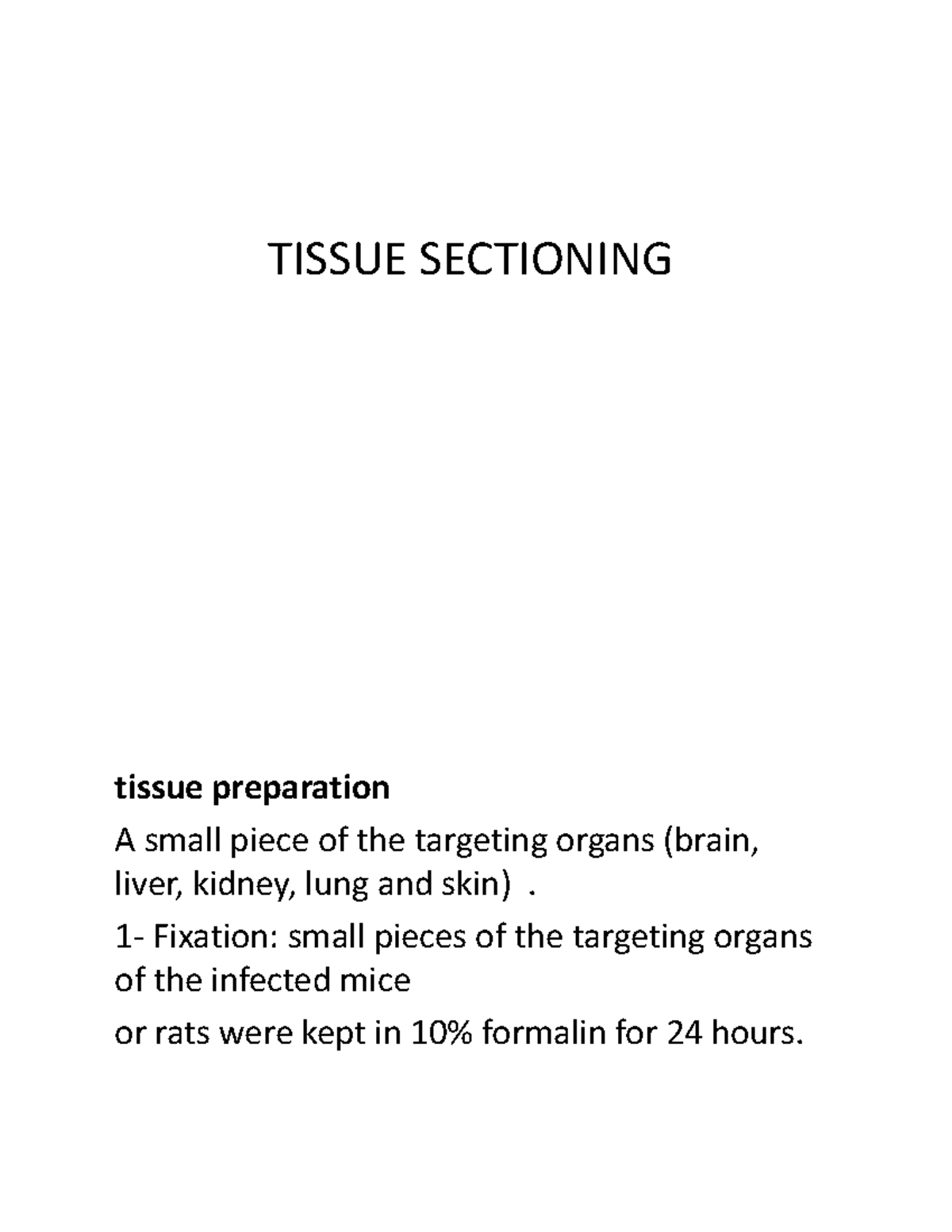 التقطيع - electrical engineering third stage - TISSUE SECTIONING tissue ...