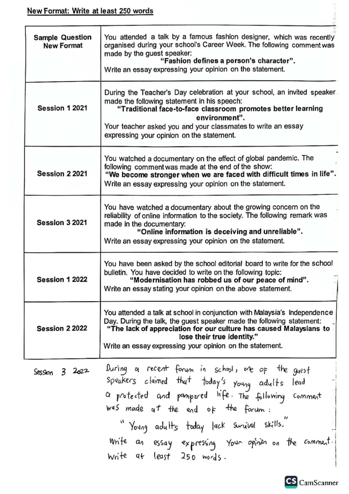 Muet past year question compilation - English for professional ...