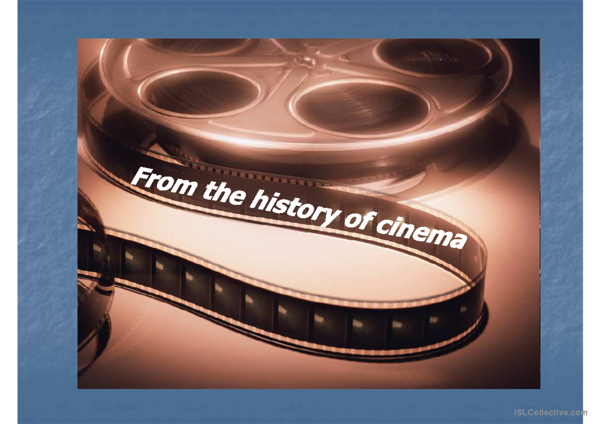 History of Cinema - Film history begins in the 19th century. In order ...