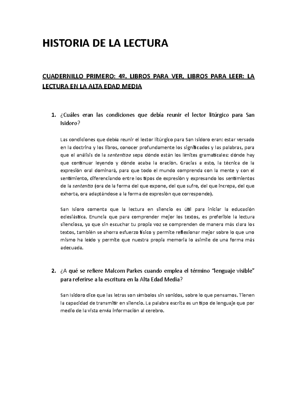 Historia DE LA Lectura - Apuntes 1-10 - HISTORIA DE LA LECTURA ...