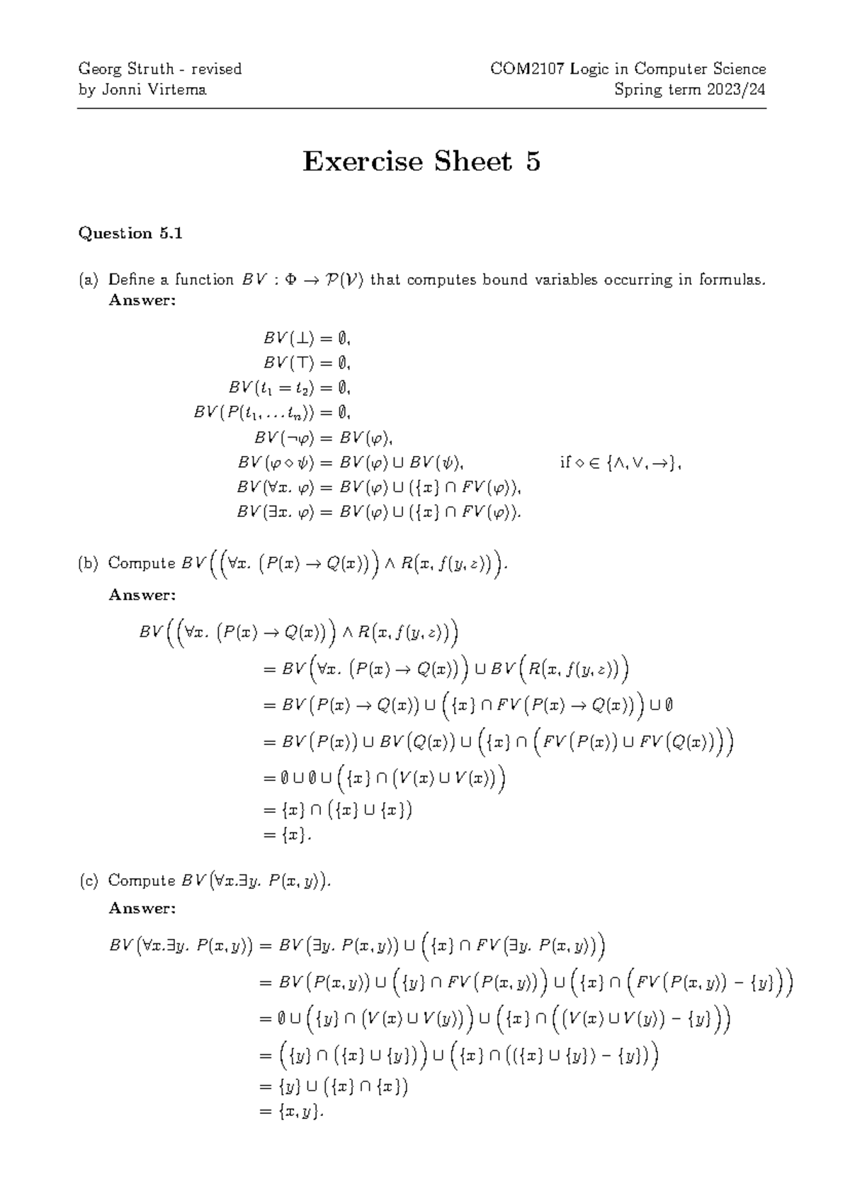 05 Exercise - Georg Struth - revised by Jonni Virtema COM2107 Logic in Computer Science Spring ...