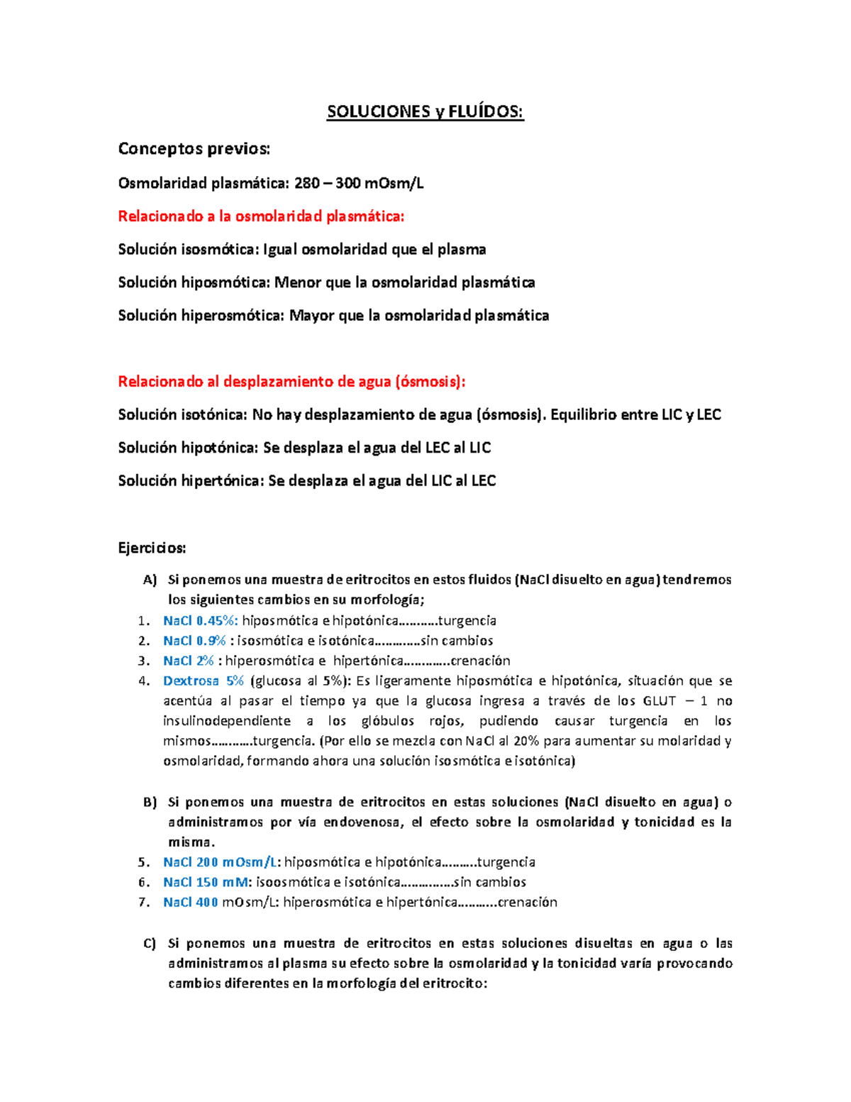 Sesi n 7 Lectura Soluciones y Flu dos - SOLUCIONES y FLUÕDOS: Conceptos previos: Osmolaridad ...