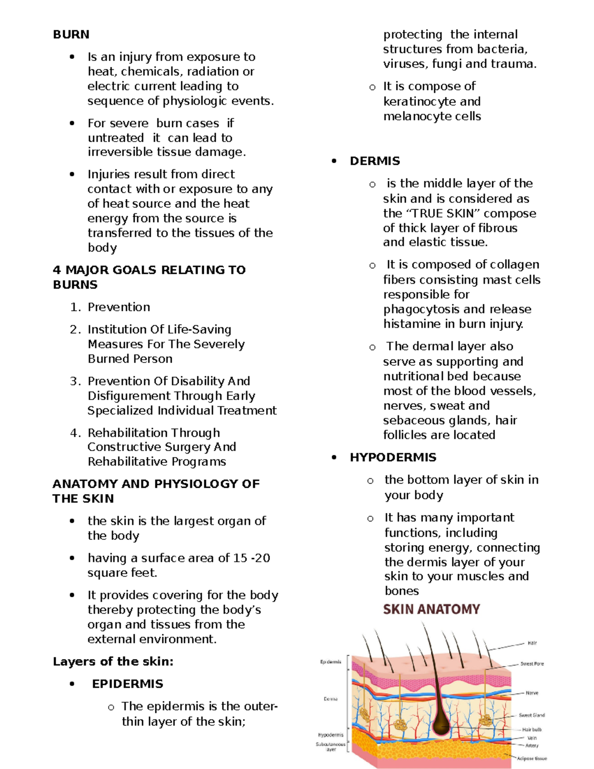 BURN - jjjj - BURN Is an injury from exposure to heat, chemicals ...