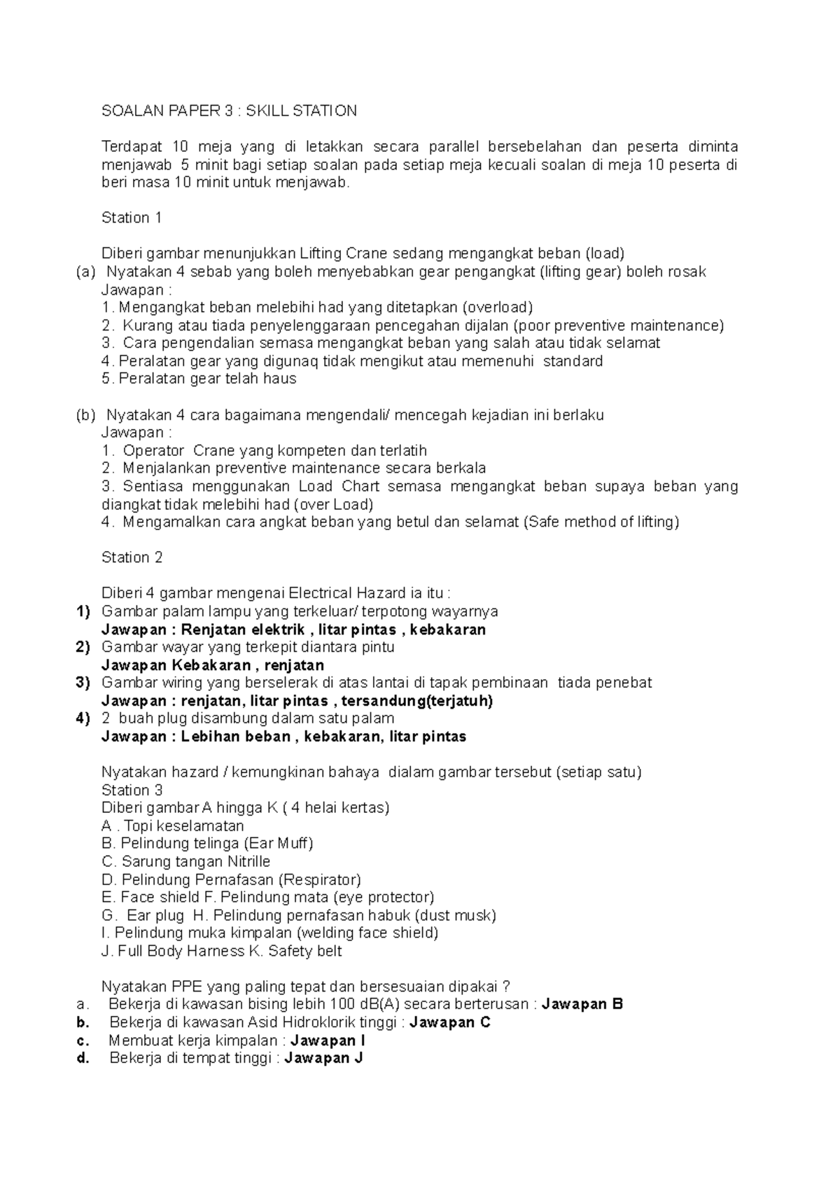 406424345 Soalan Paper 3 Niosh - SOALAN PAPER 3 : SKILL STATION ...