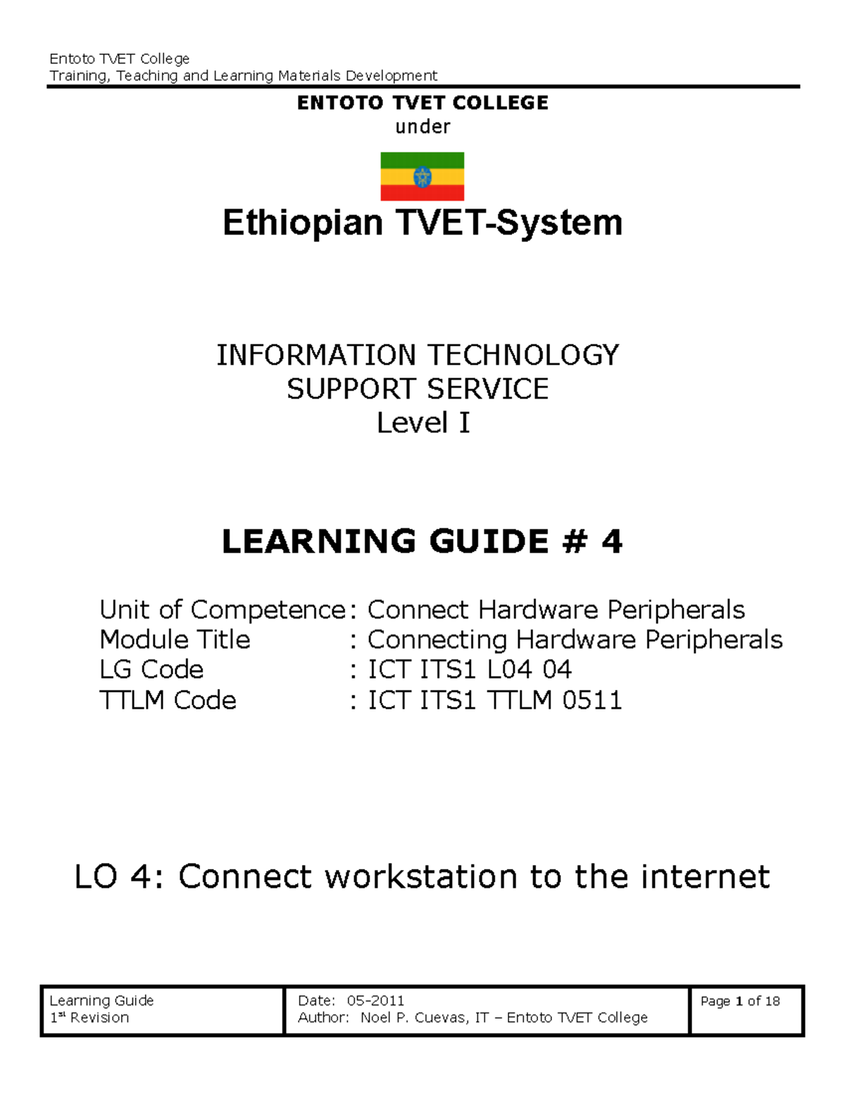 LO4 - Confirm Requirements of Clients - Training, Teaching and Learning Materials Development ...