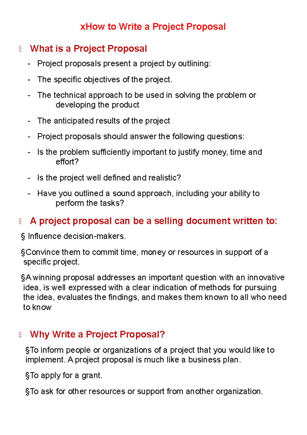 How to Write a Project - The technical approach to be used in solving ...