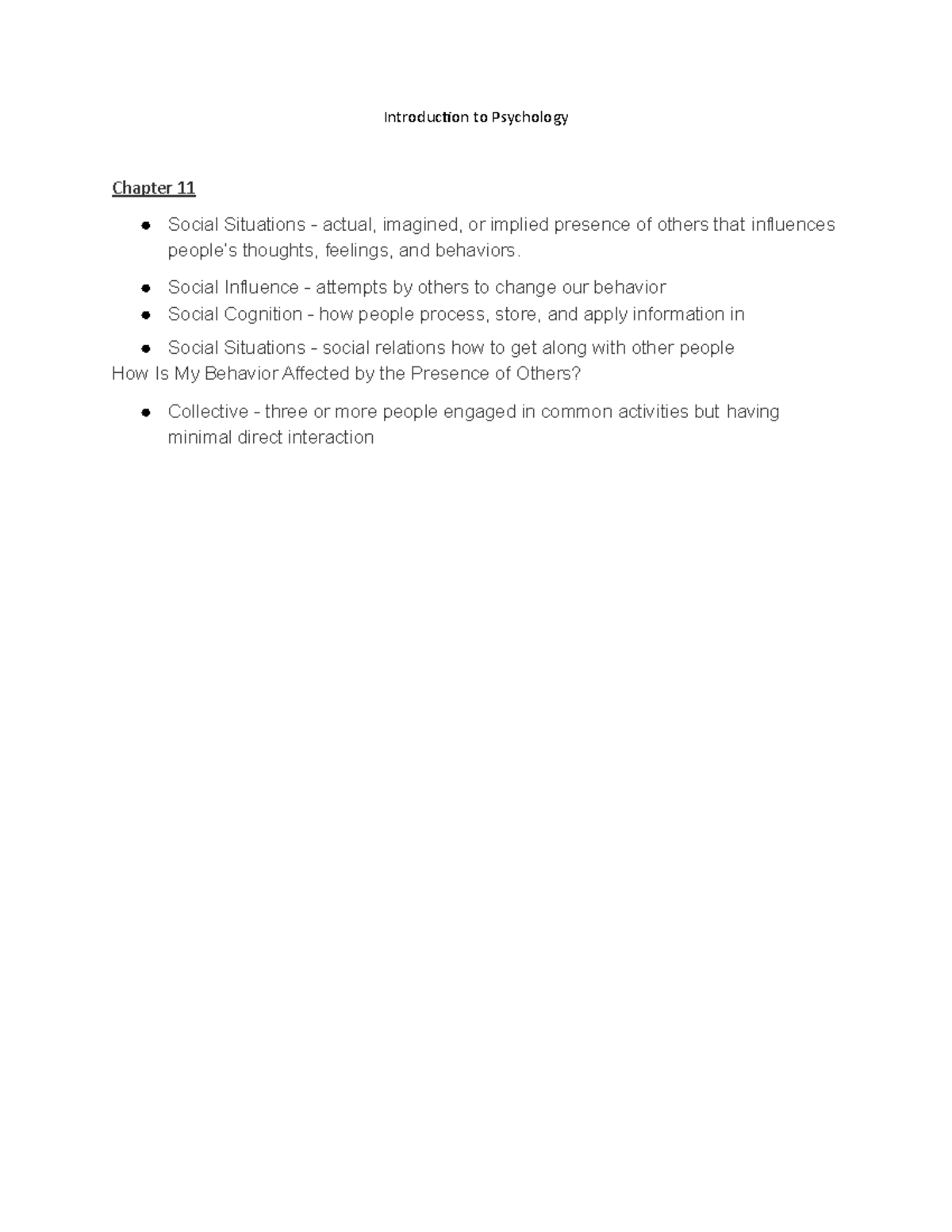 Chapter 11 - Professor Sholty - Introduction to Psychology Chapter 11 ...
