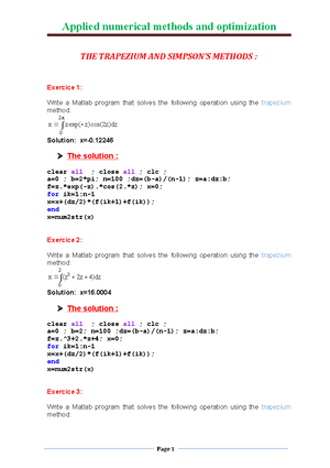 THE Simpson’S AND Right,LEFT AND Centered Derivative Methods - Applied ...