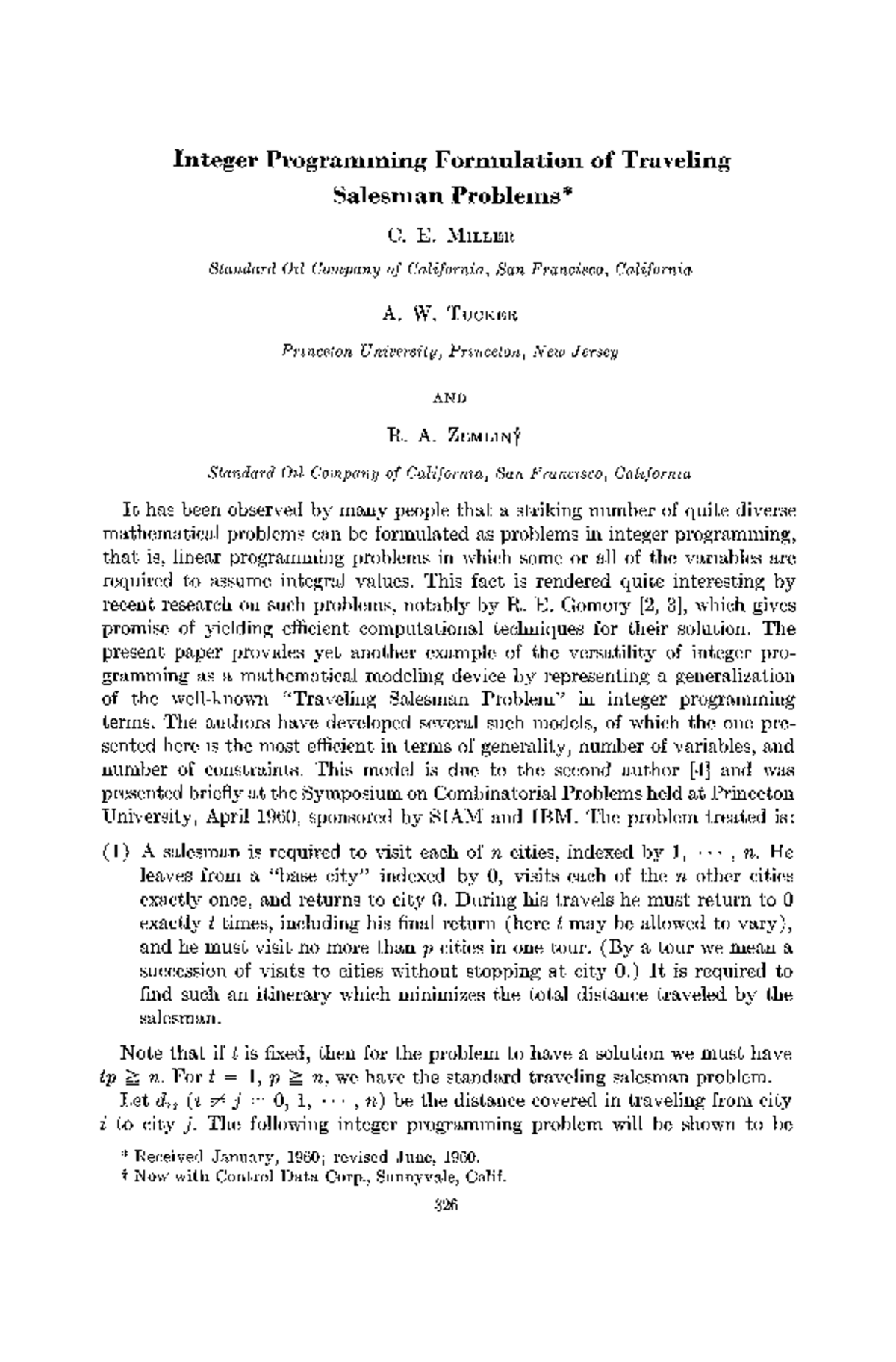 Integer Programming Formulation Of Tsp Integer Programming 6945