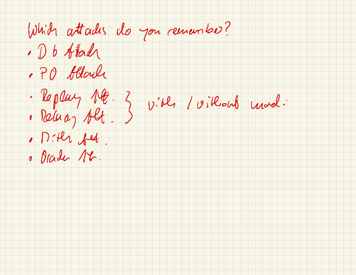 Solution 07 handwritten notes - Which attacks do you remember ...