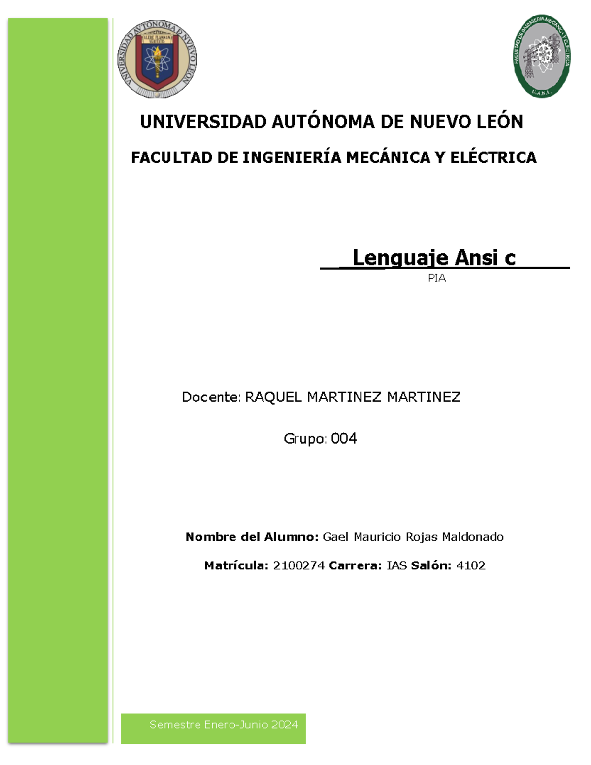003 Lenguaje Ansi C 2100274 IAS GMRM - Fundamentos de programacion ...