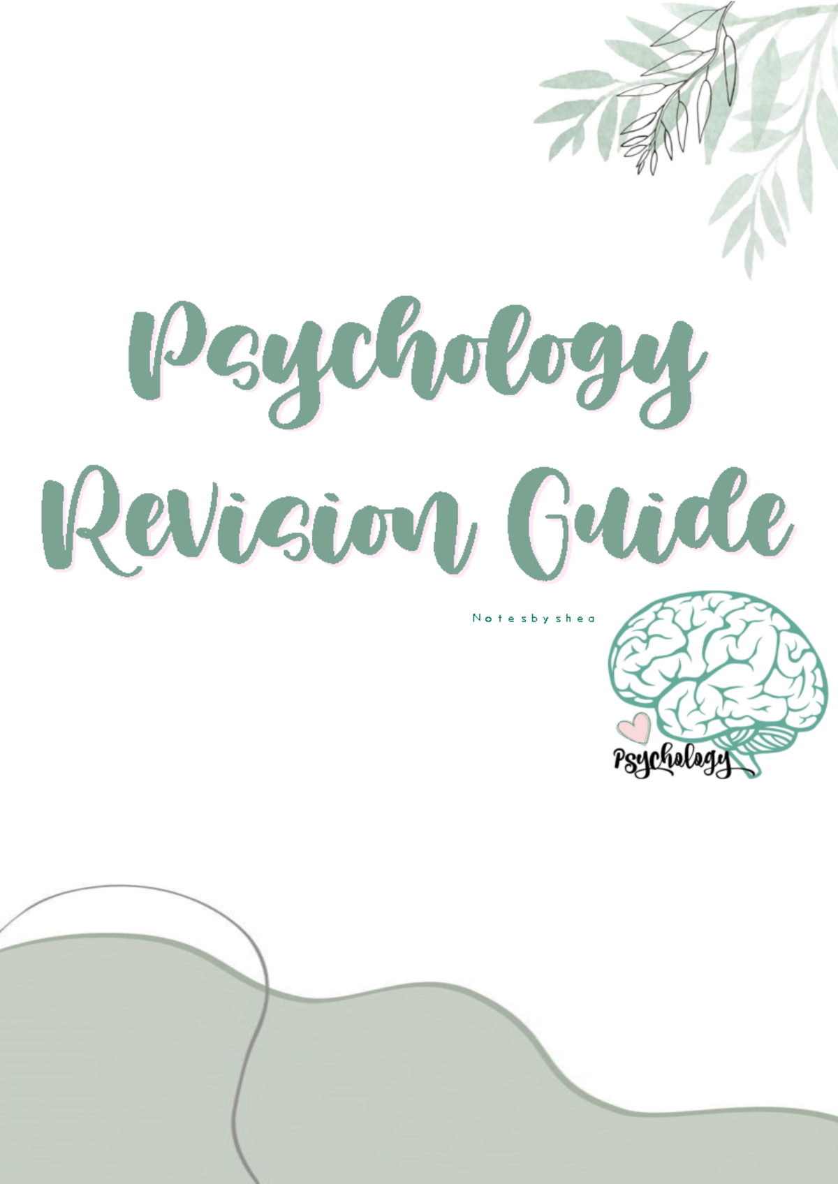 Psychology Revision Guide - Psychology Revision Guide Psychology ...