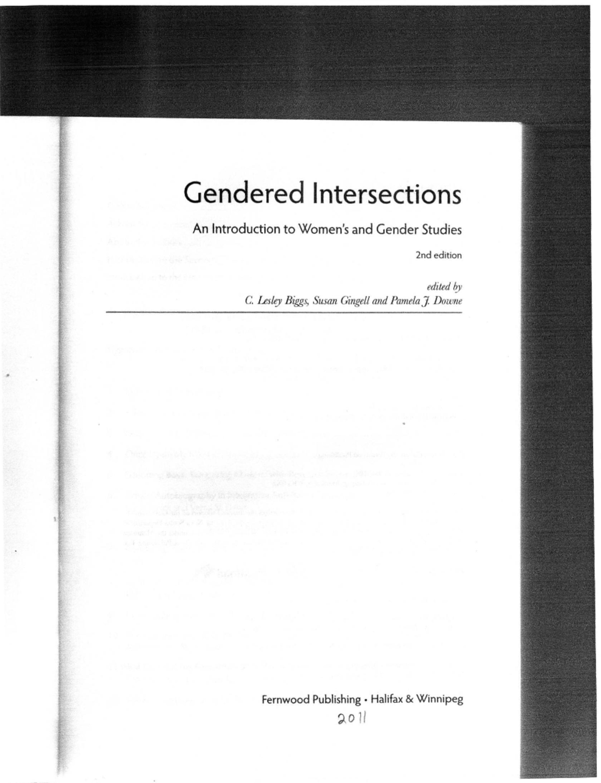 Beth Brant This Is History 1 - Gendered Intersections An Introduction ...