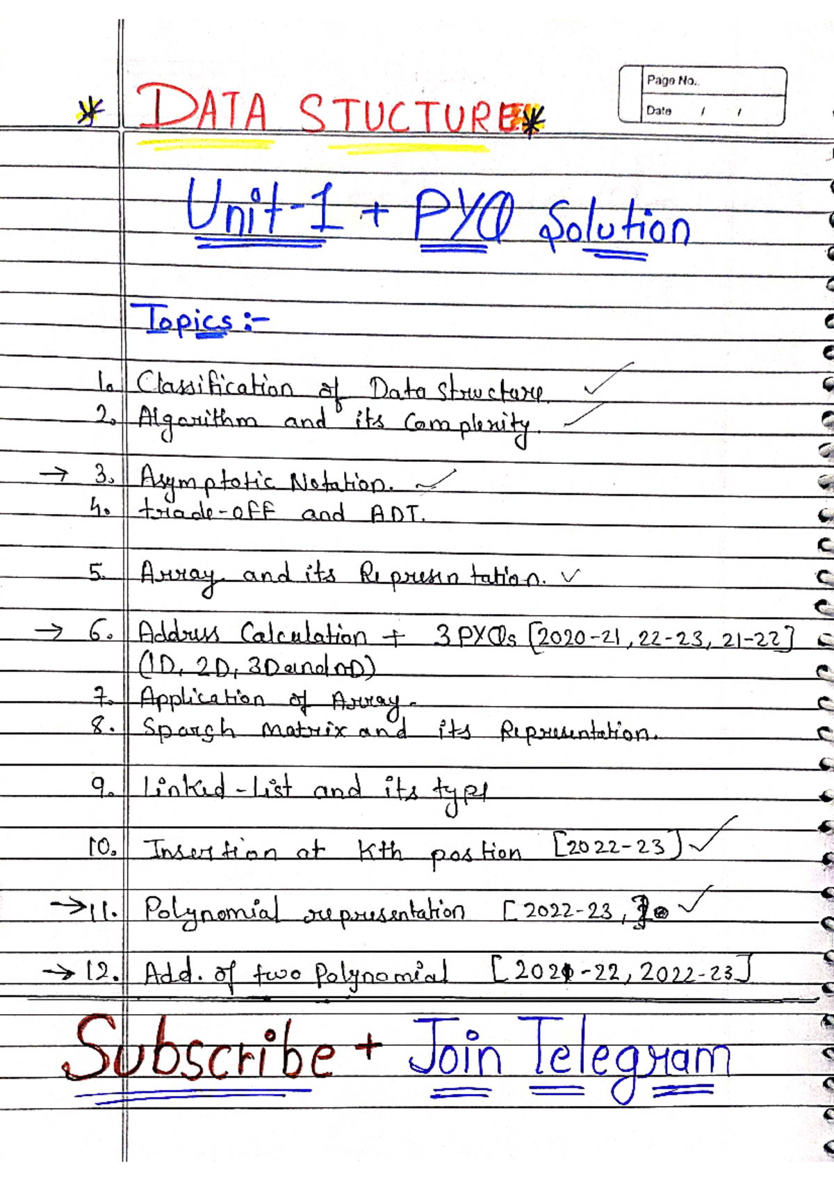 Data Stracture UNIT 1 - data structure - Studocu