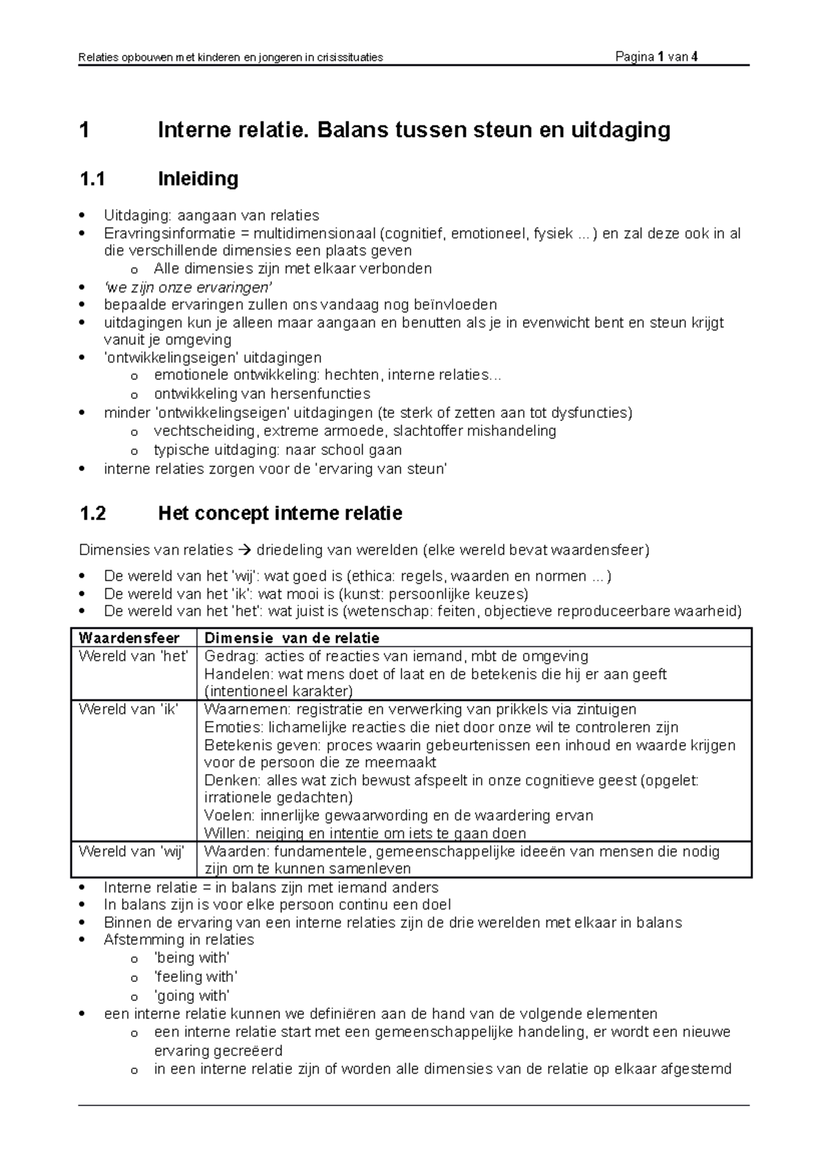 Boek D'Oosterlinck - Samenvatting Relaties opbouwen met kinderen en jongeren in crisissituaties ...