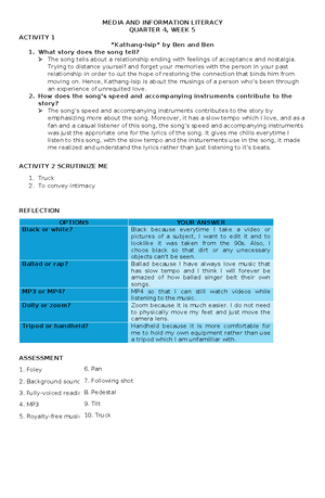 Media and information literacy 5 - Media Literacy - Studocu