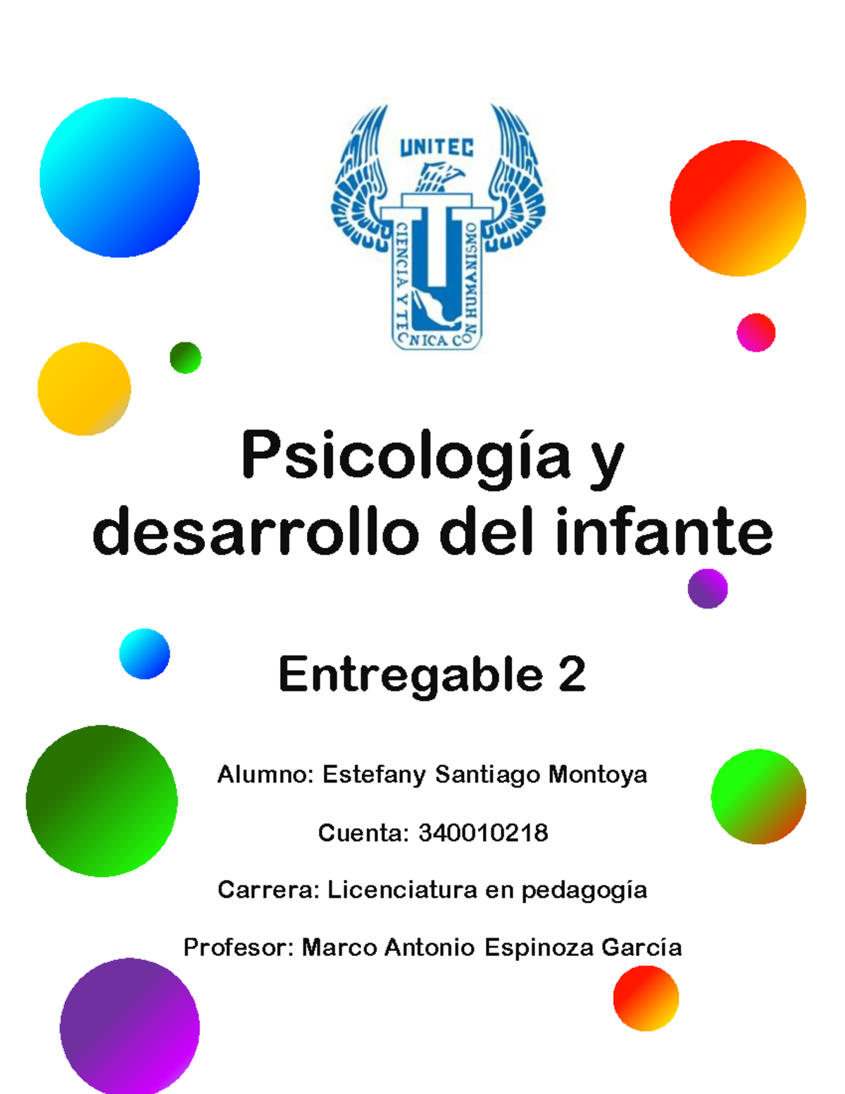 Entregable 2 psicologia y desarrollo del infante - Psicología y desarrollo del infante ...