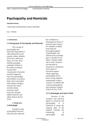 JUS 212 Worksheet 6 - Victims and Victimization Criminologists who ...