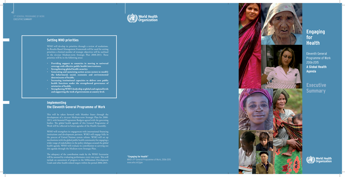 GPW ES 2006-2015 Global health in medical ed - Engaging for Health ...