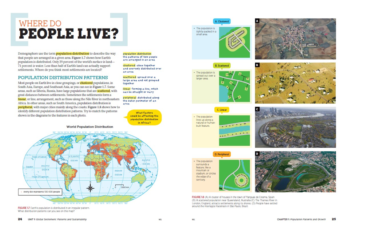 #4 Population Distribution Textbook - WHERE DO A. Clustered The ...