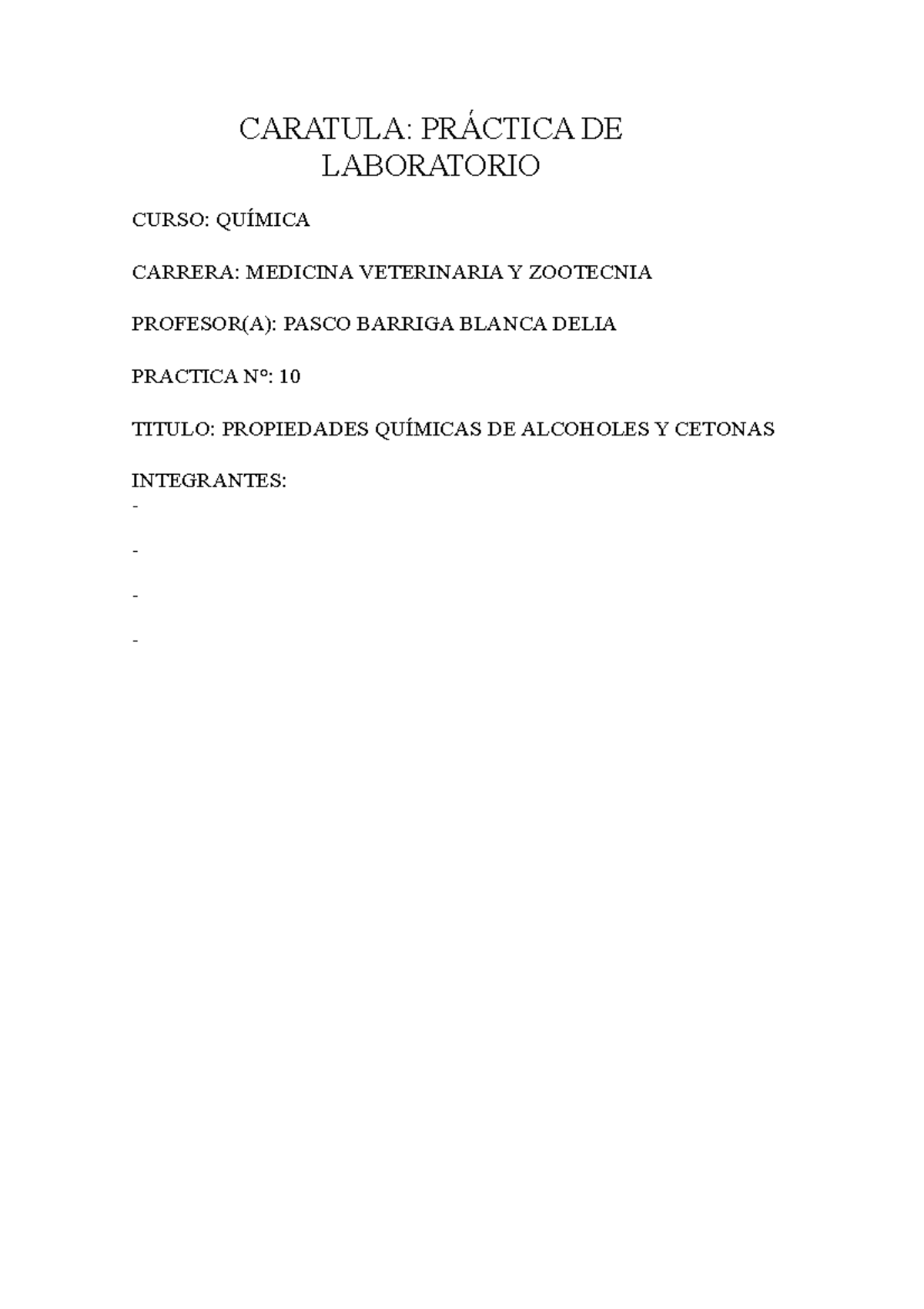 Practica 10 - sasdasd - CARATULA: PRÁCTICA DE LABORATORIO CURSO ...