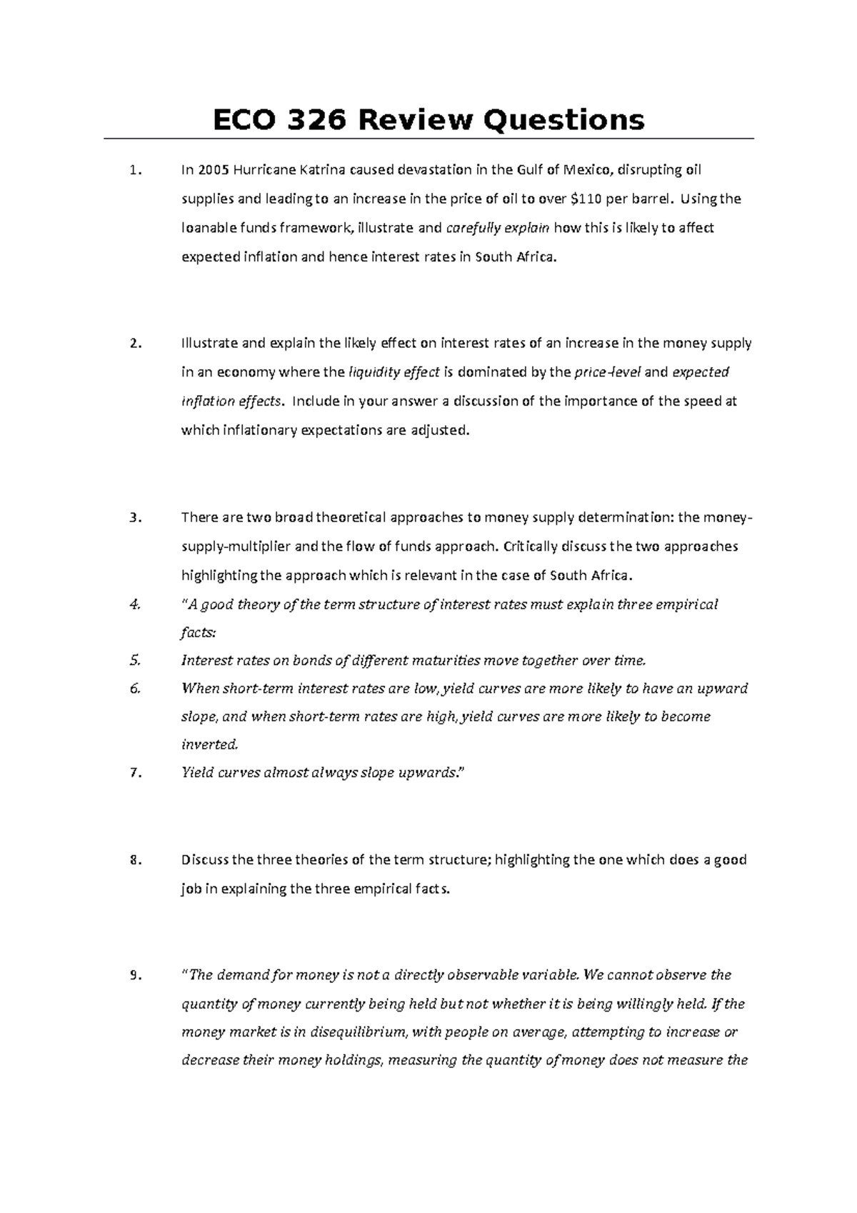 ECO 326 Review Questions 2023 - ECO 326 Review Questions In 2005 ...