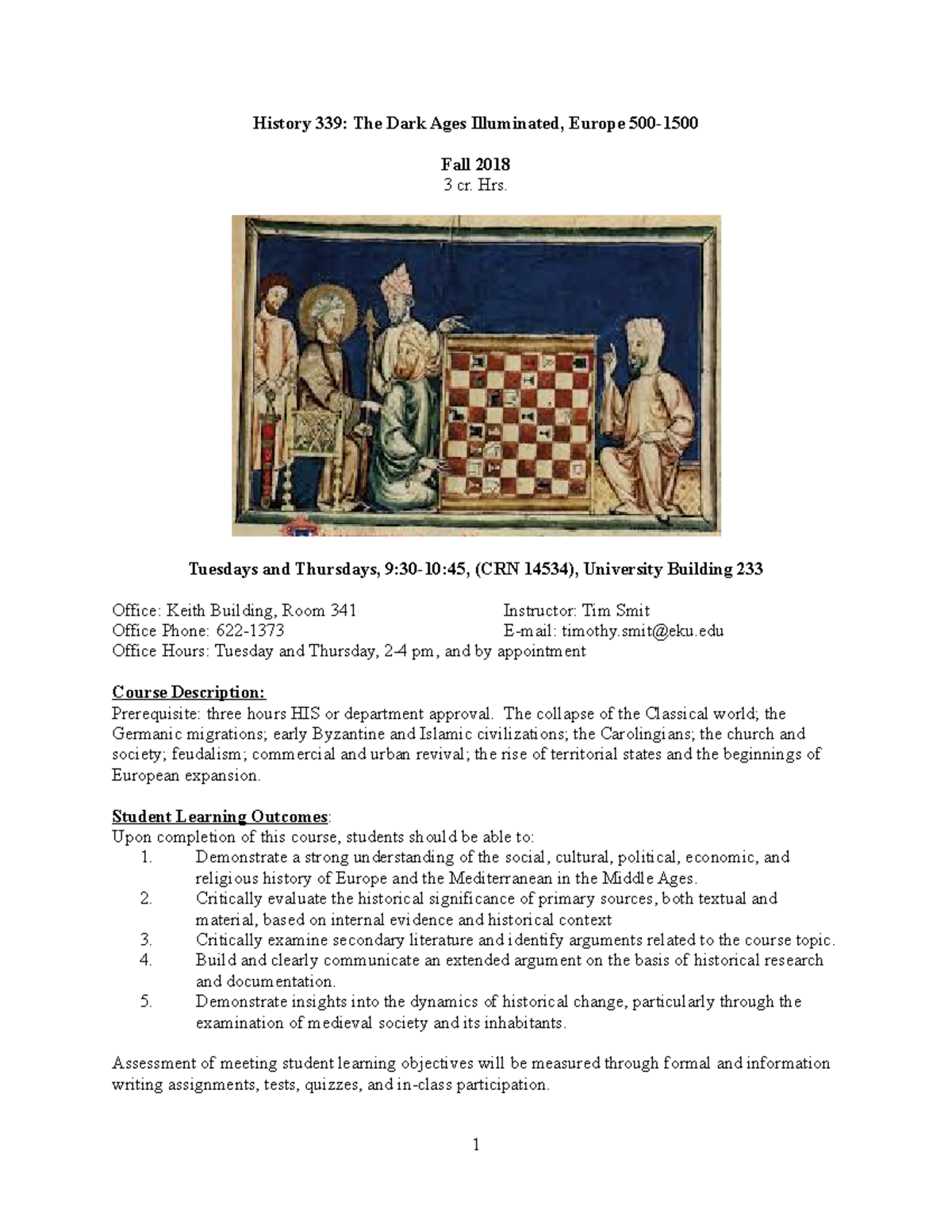 Hist 339 Syllabus-Fall 2018 (10th Edition) (10) - History 339: The Dark ...