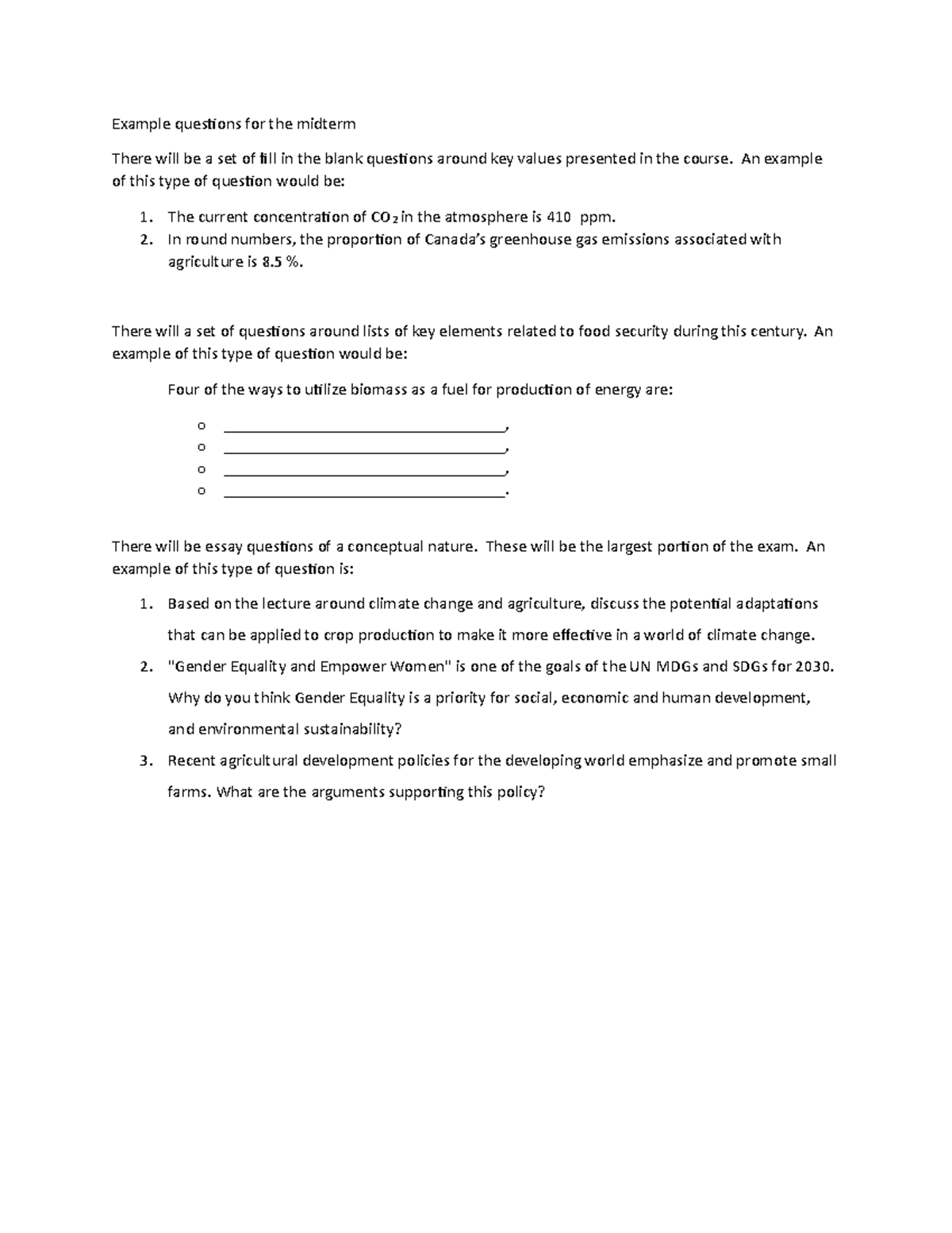 Exam Midterm February 2019 Questions Example Questions For The exam-midterm-february-2019-questions-example-questions-for-the