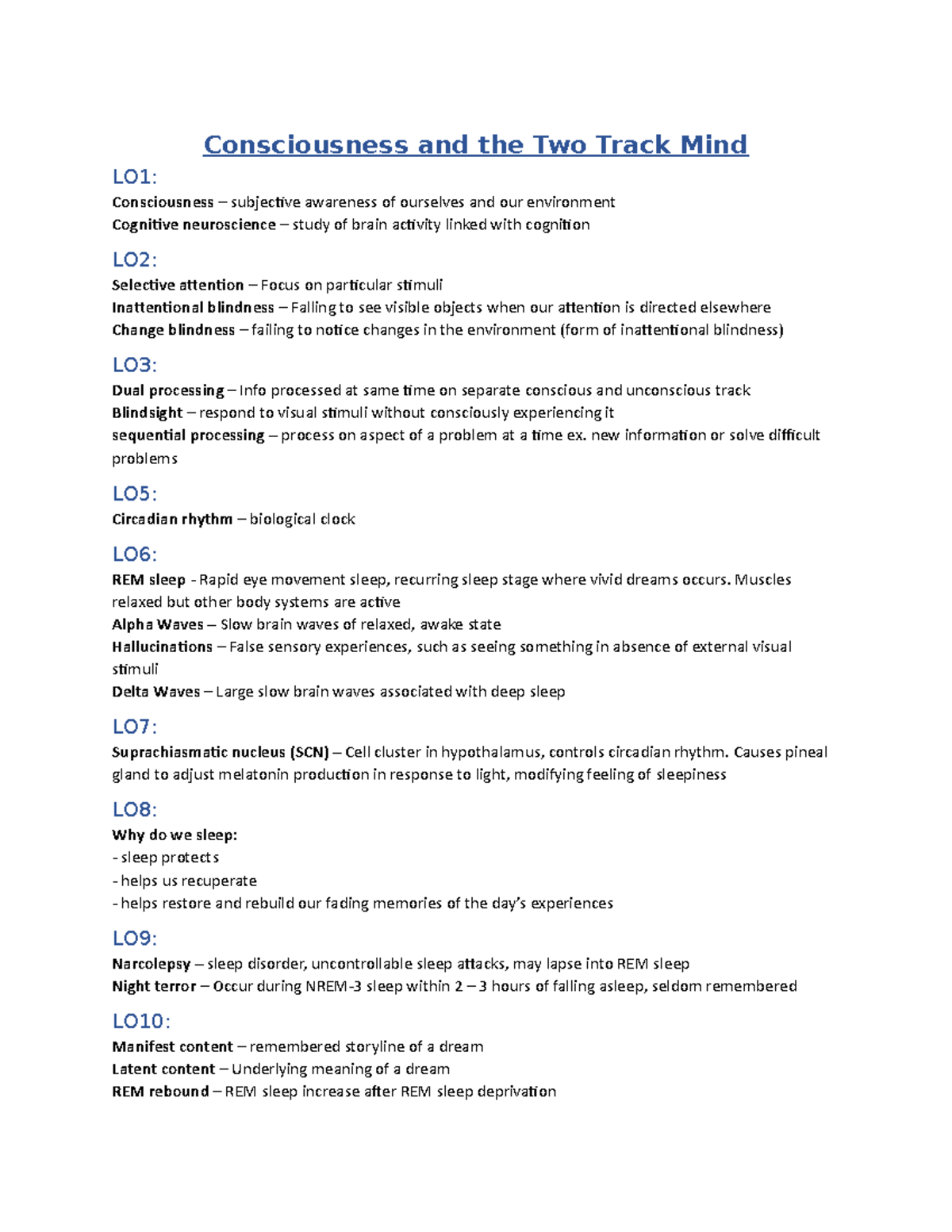 Consciousness and the Two Track Mind - Consciousness and the Two Track ...