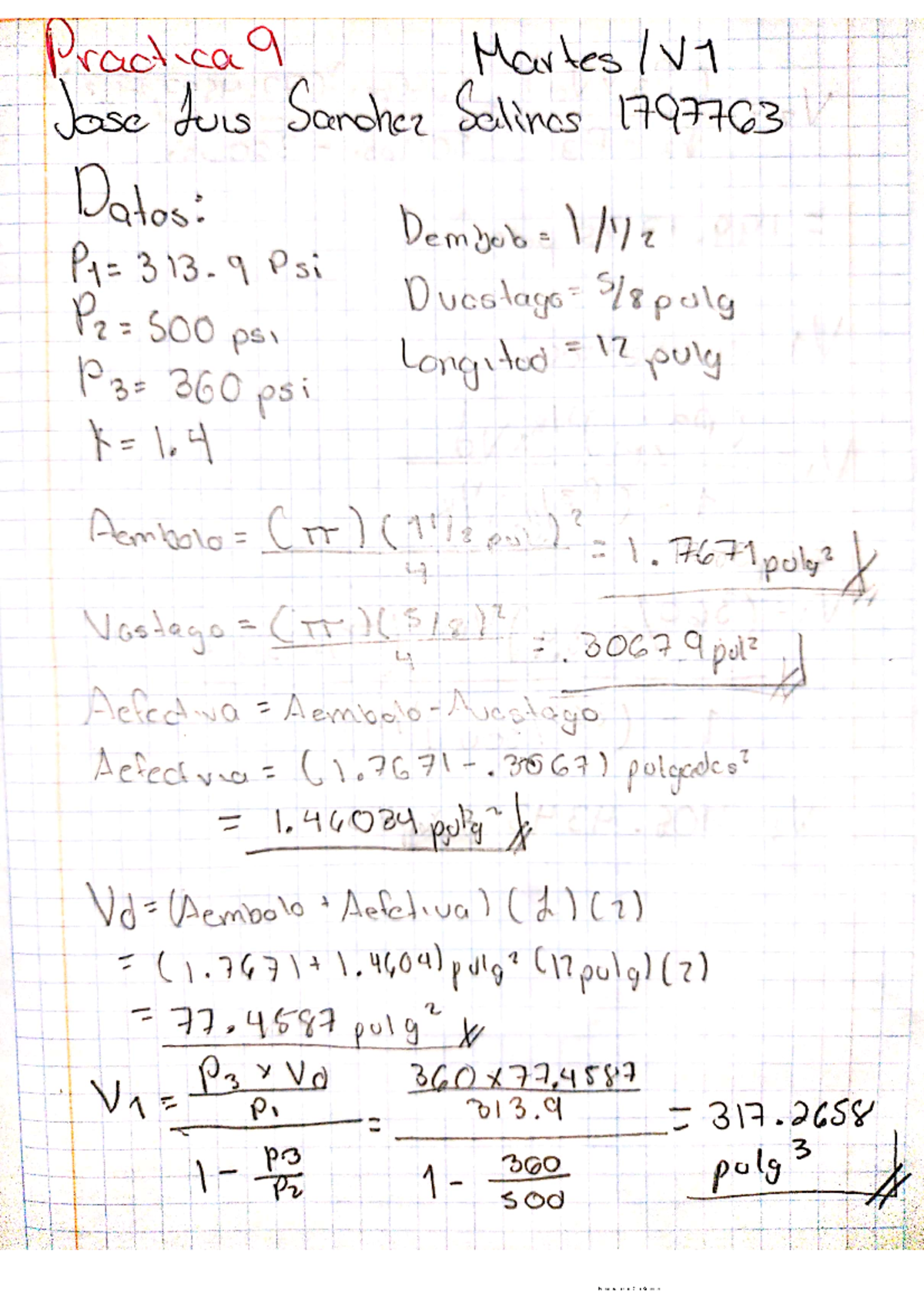 Práctica 9 - practica de labo - Mecánica De Fluidos Y Potencia Fluida Y Laboratorio - Studocu