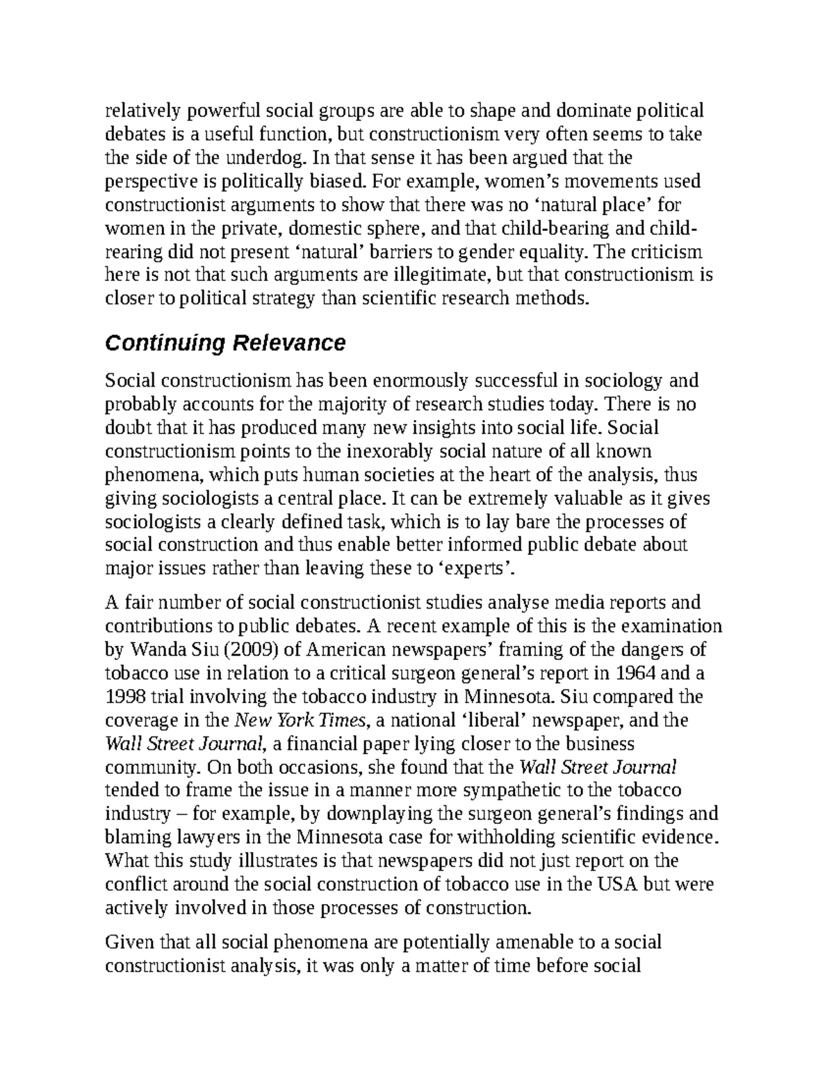 Essential Concepts in Sociology Chapter (15) - relatively powerful social groups are able to ...