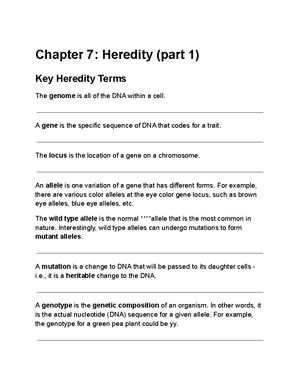 Hereditary and inheritance - Heredity refers to the passing of traits ...
