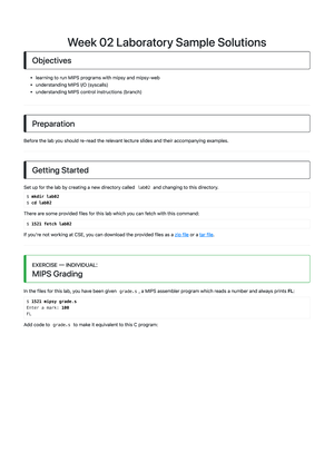 COMP1521 - UNSW Sydney - Computer Systems Fundamentals - Studocu