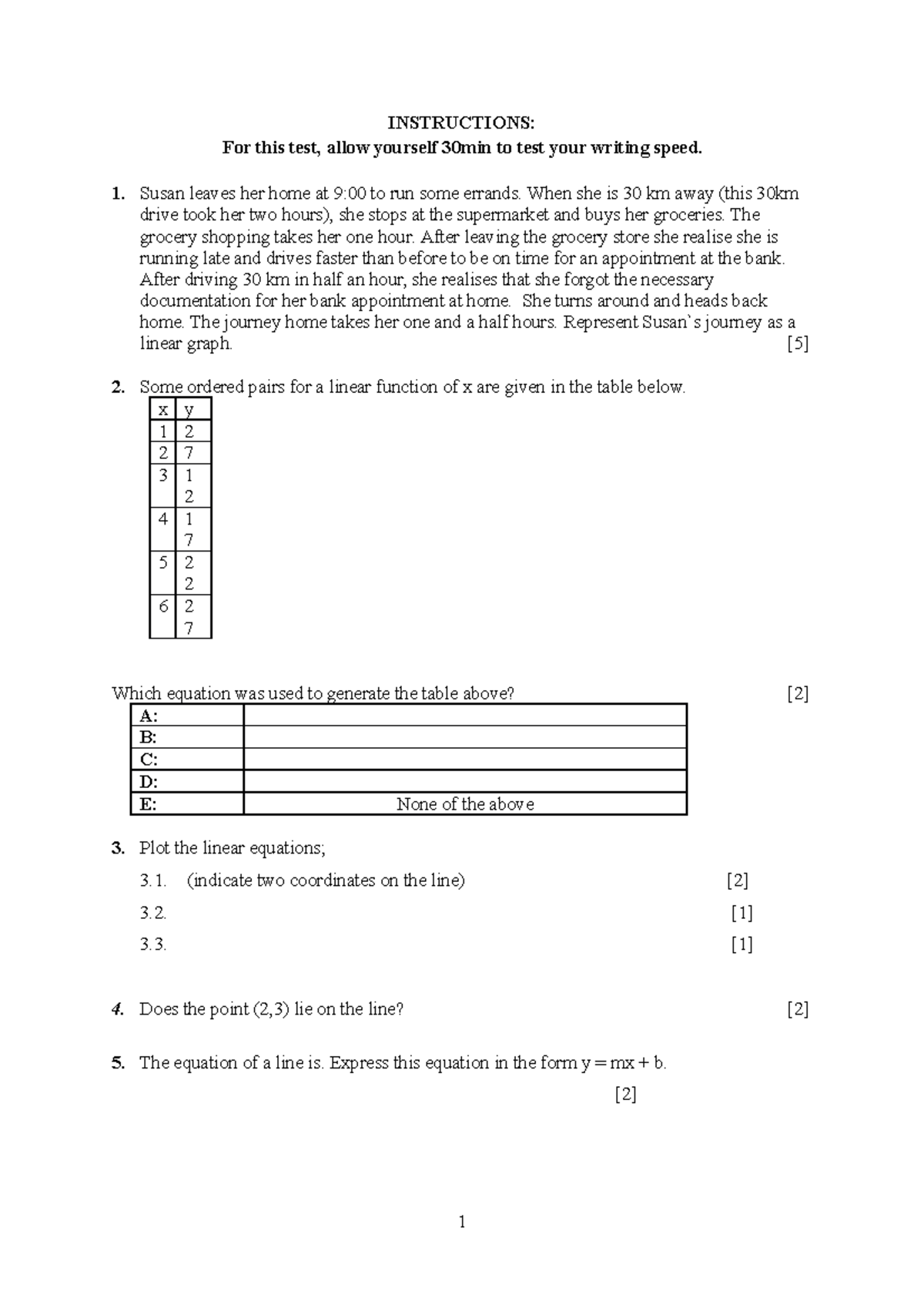 Tutorial Unit 3 - INSTRUCTIONS: For this test, allow yourself 30min to ...
