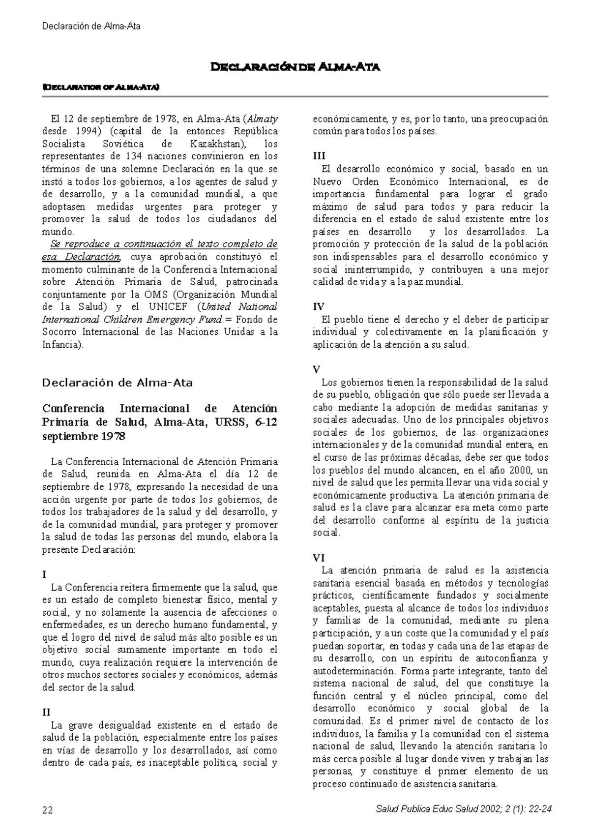 Declaracion-Alma-Ata - Declaración de Alma-Ata Declaración de Alma-Ata ...