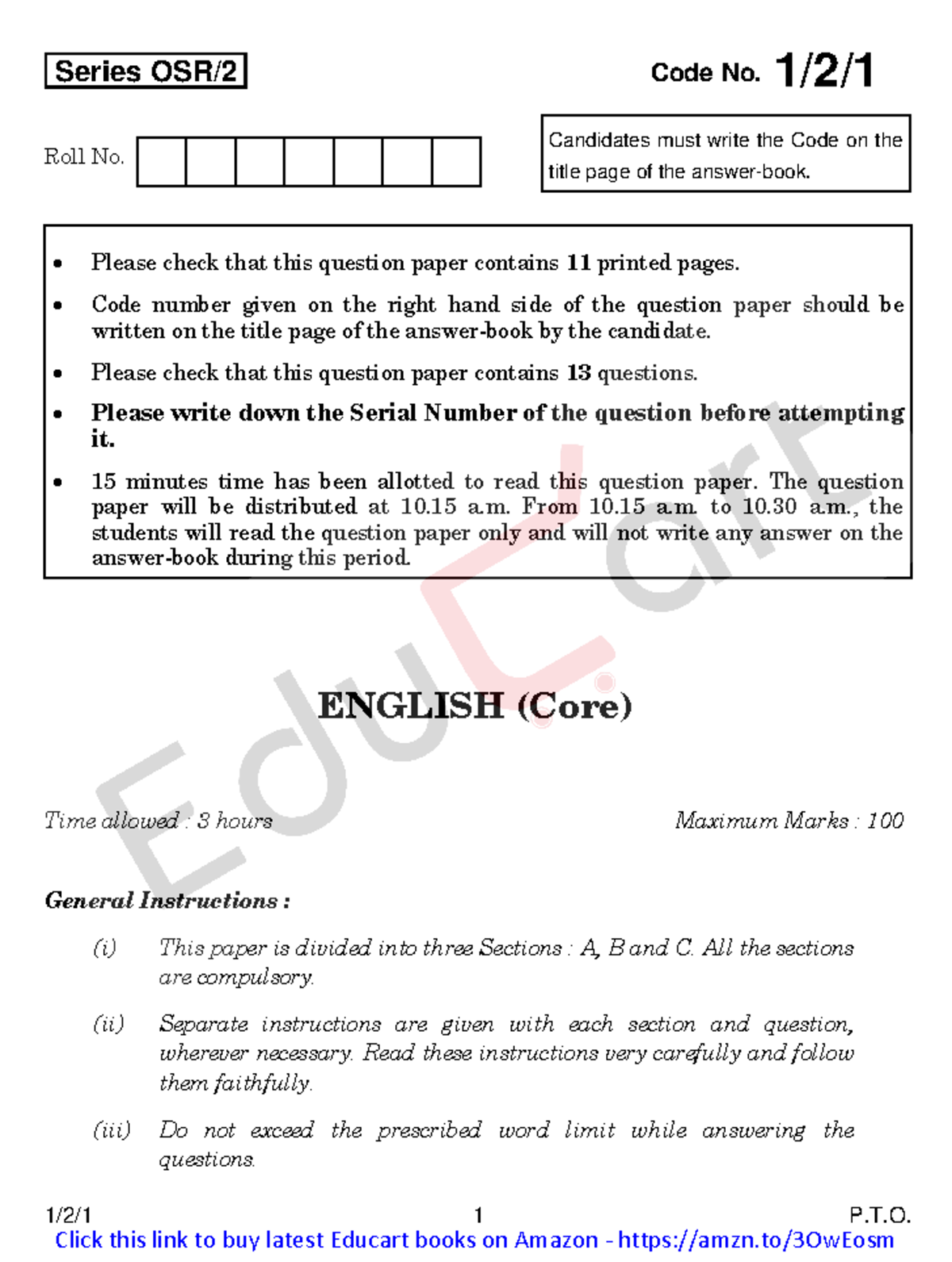 1-2-1 Foreign - It is a pyq of class 12 board exam cbse. - 1/2/1 1 P.T ...