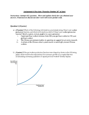 Macro PS3 - F22 Answer Key - Elements of Macroeconomics Fall 2022 PILOT Problem Set # Working ...