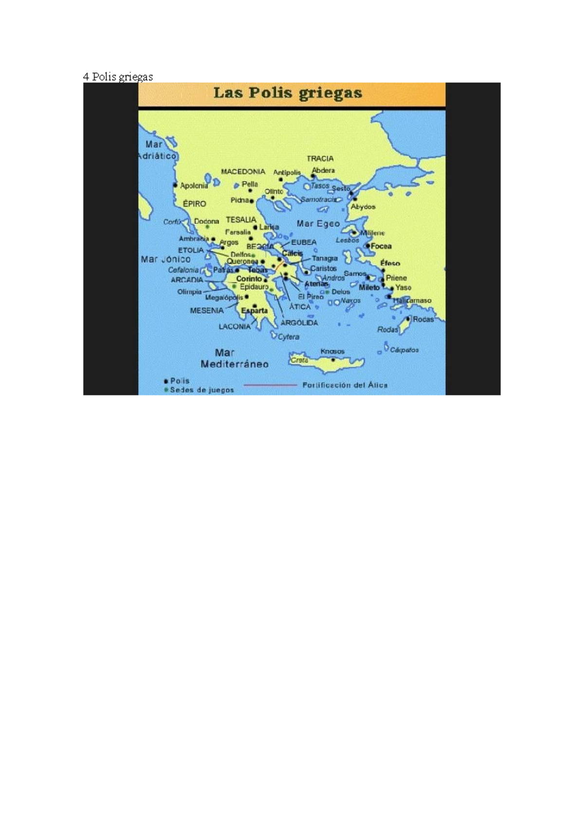 Mapa N° 4 Polis griegas - Derecho Romano - UNLP - Studocu
