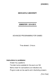 CSC8501 - NCL - Advanced Programming for Games - Studocu