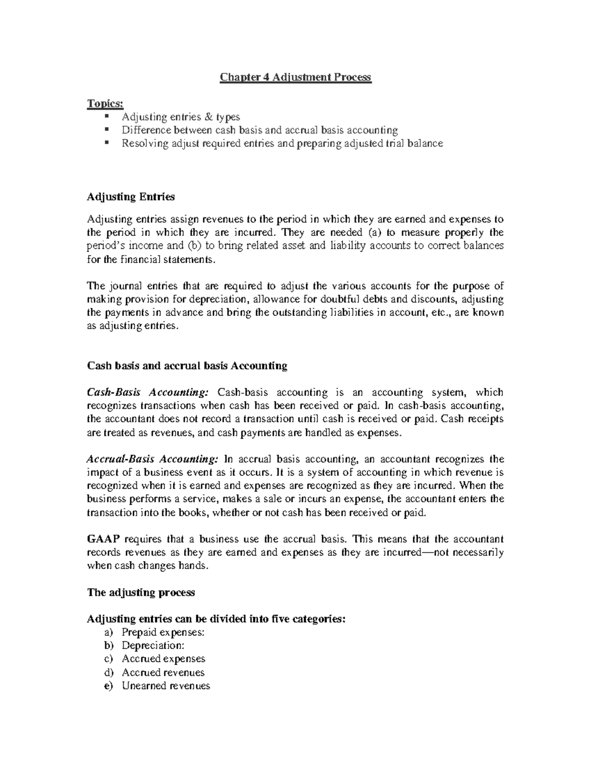 ACC 2401 chapter 4 - the document is about adjustment - Chapter 4 ...