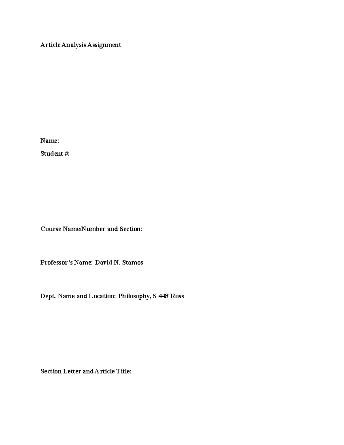 AP-MODR-1730 Article Assignment Format - Article Analysis Assignment ...