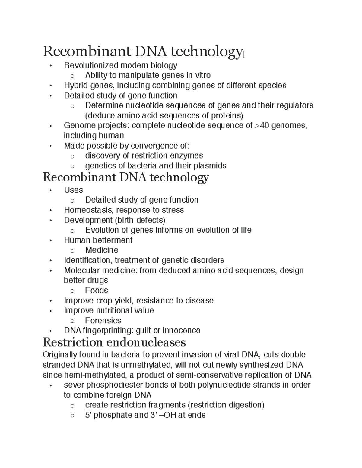 Recombinant DNA technology - Recombinant DNA technology[ Revolutionized ...