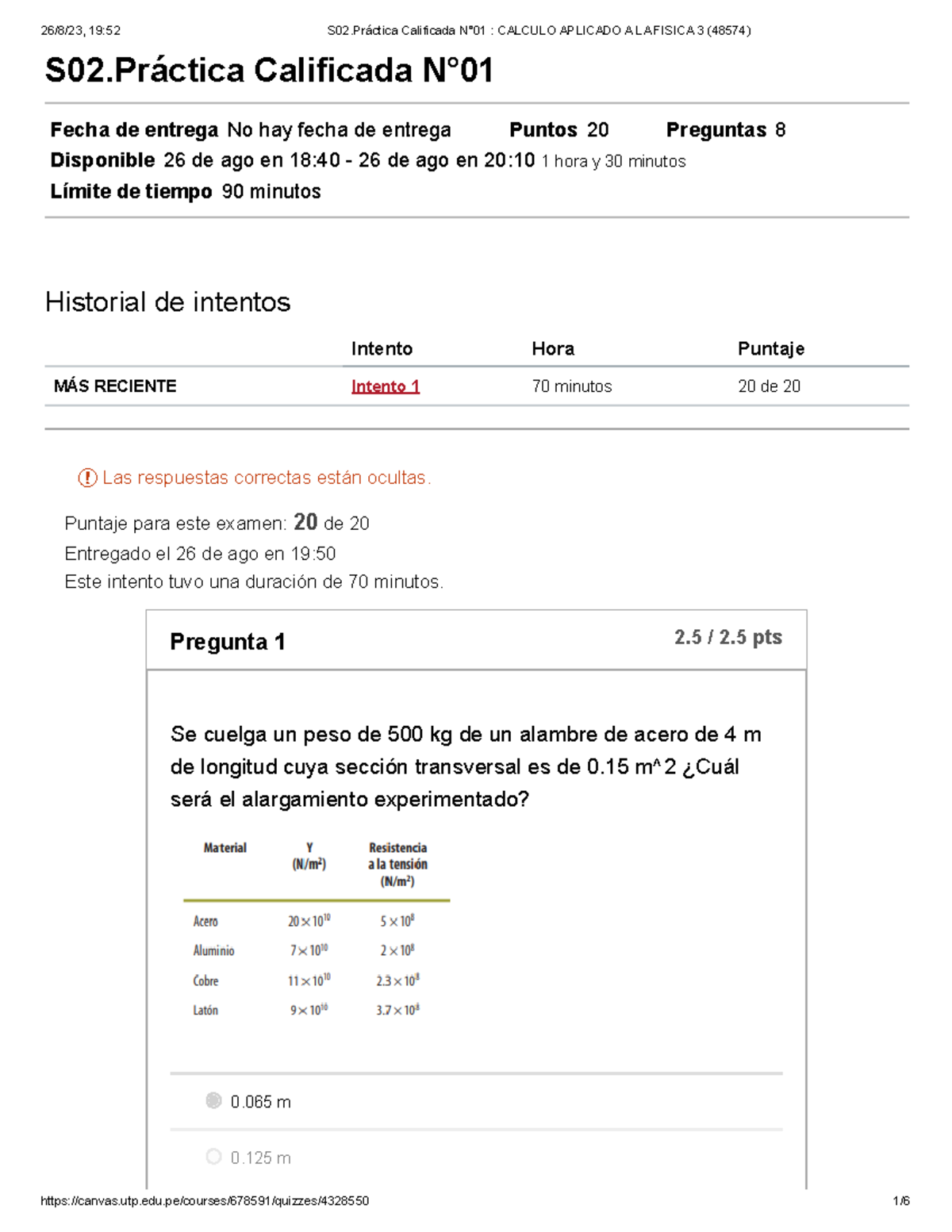 S02.Práctica Calificada N°01 Calculo Aplicado A LA Fisica 3 (48574) - S02áctica Calificada N ...