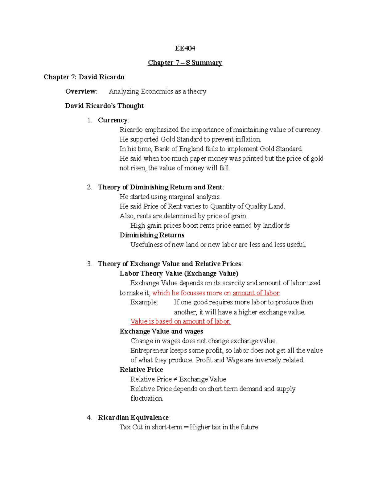 EE404 Chapter 7-8 Summary - EE Chapter 7 – 8 Summary Chapter 7: David ...