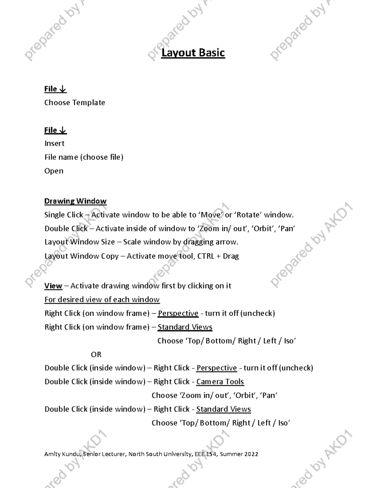 Layout basic - Amity Kundu, Senior Lecturer, North South University ...